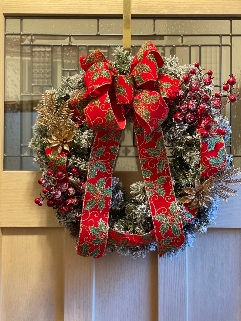 Home for the Holidays Wreath, 24 Inch Holiday Wreath, Christmas Wreath ...