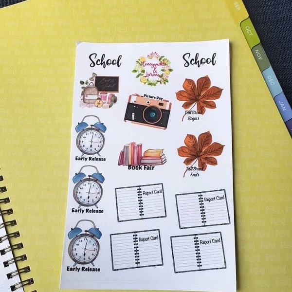 School Year Planner Stickers - Etsy