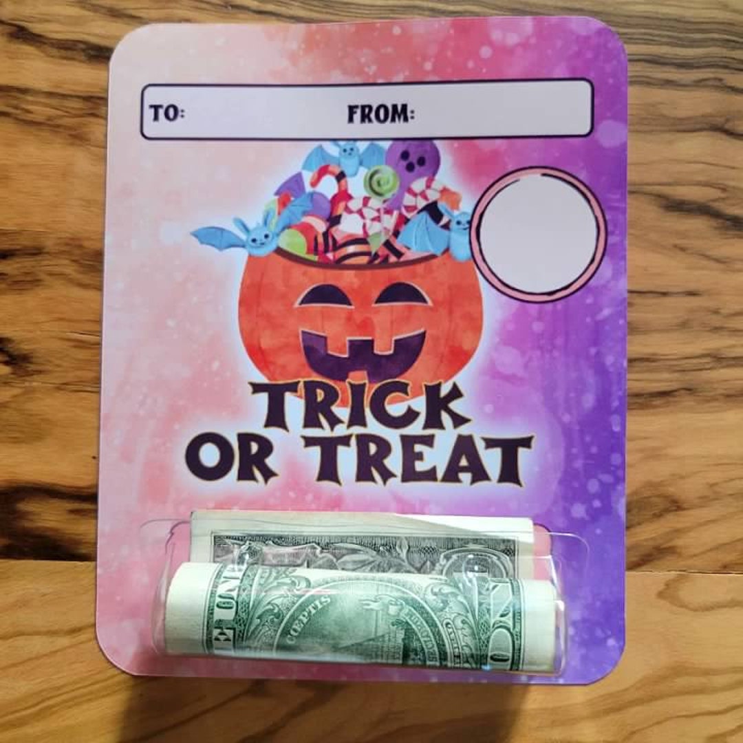 Halloween Money Cards, Trick or Treat Money Gift, Halloween Cash, Gift ...