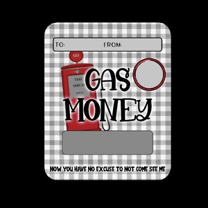 Gas Money Cards, Gas Money Gift, Christmas Cash, Gift Card With Plastic ...
