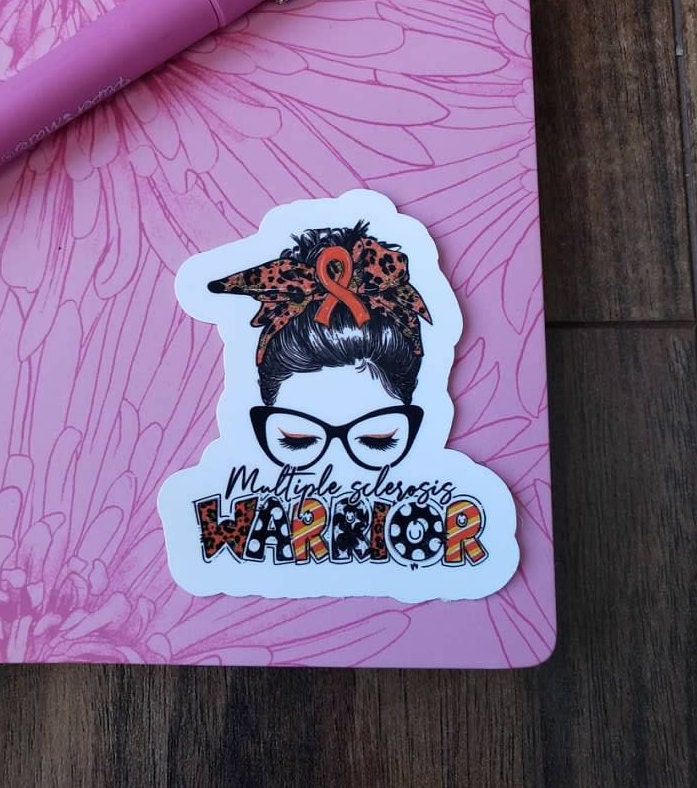 Messy Bun Warrior Sticker Multiple Sclerosis Endometriosis | Etsy
