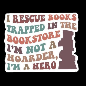 Book Lover Sticker, Laptop Sticker, Water Bottle, Book Nerd, Book Lover ...