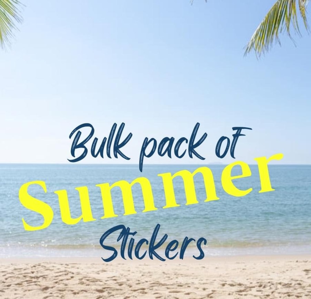 Summer Bulk Sticker Pack, Laptop Sticker, Summer Sticker, Planner ...
