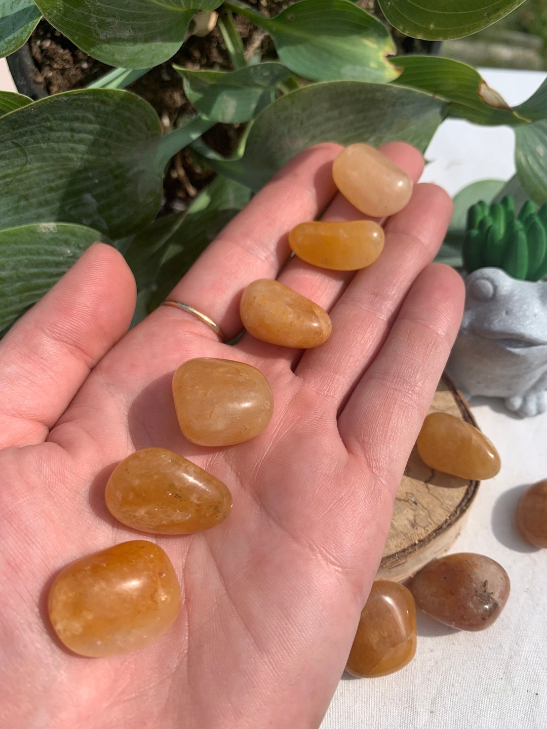 Golden Azurite Tumbled Stone, True Vision, Intuition, Psychic Abilities ...
