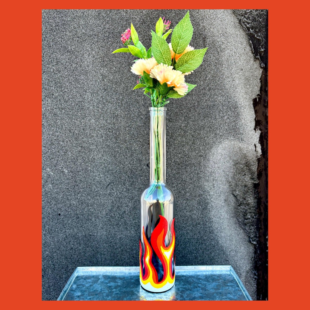 Tall Flame Vase - Etsy