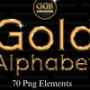 Metallic Gold Letters and Numbers, Digital Clipart, Gold Letters ...