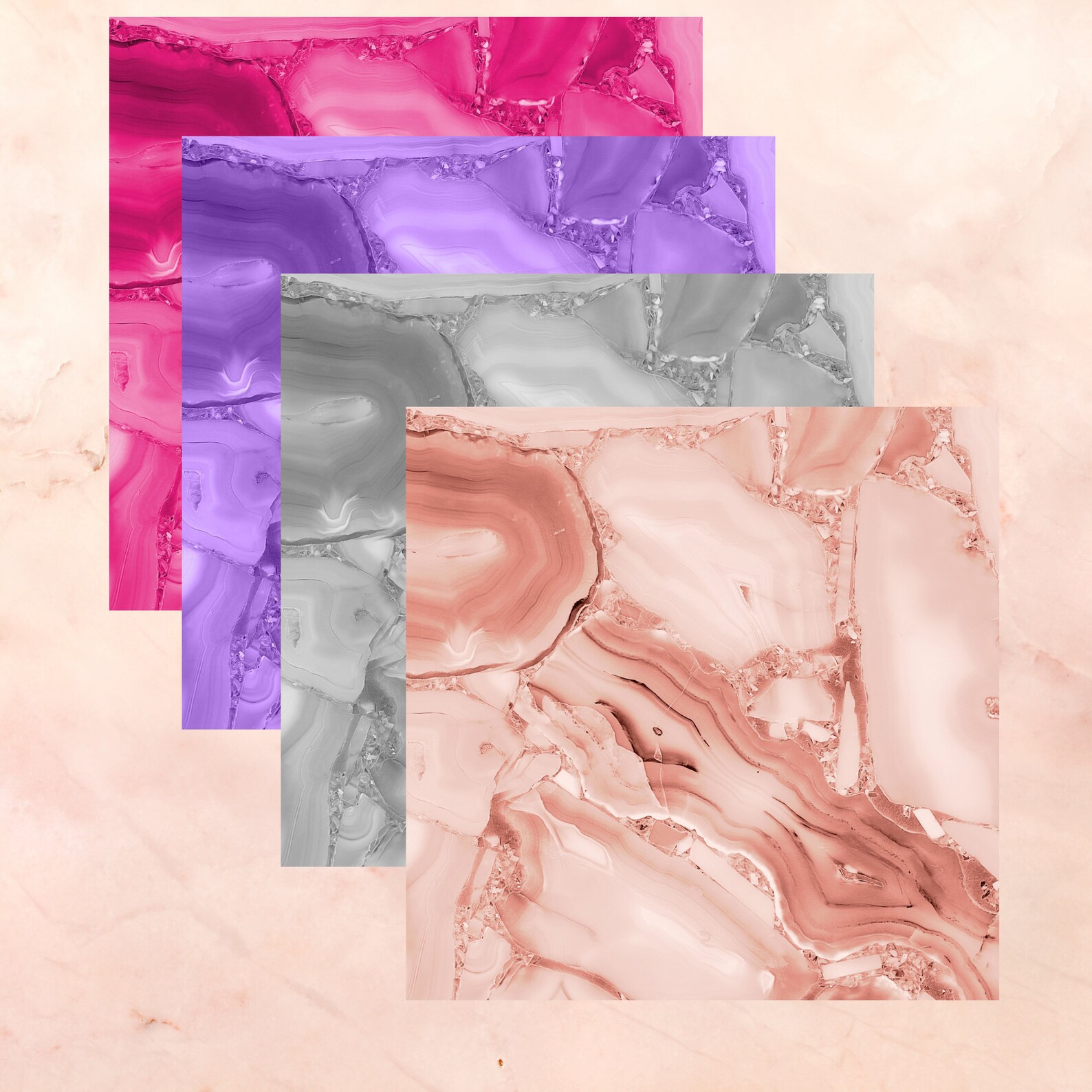 Gem Marble Digital Paper, Marble Scrapbook Paper,marble Digital Paper ...