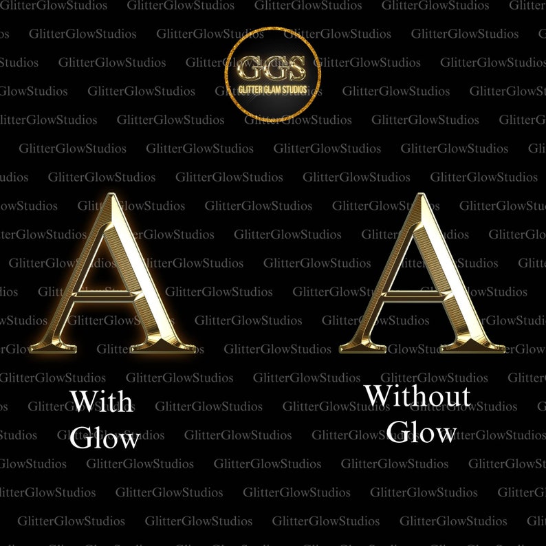 Metallic Gold Letters and Numbers, Digital Clipart, Gold Letters ...