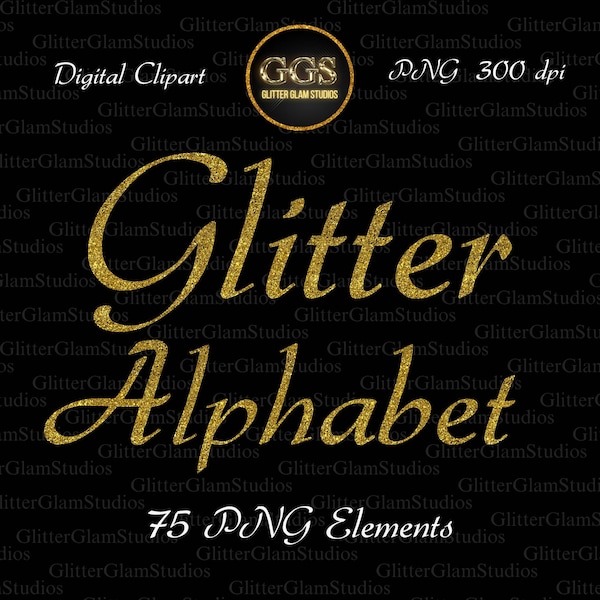 Glitter Letters - Etsy