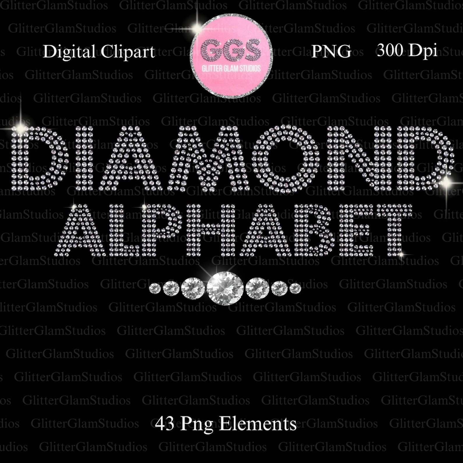 Diamond Letters, Rhinestone Letters, Diamond Alphabet Clipart, Diamond ...