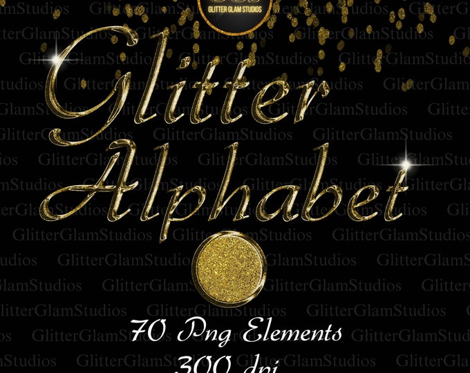 Metallic Gold Letters and Numbers, Digital Clipart, Gold Letters ...