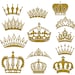 Gold Glitter Crown Clipart,glitter Clipart,commercial Use Clip Art ...