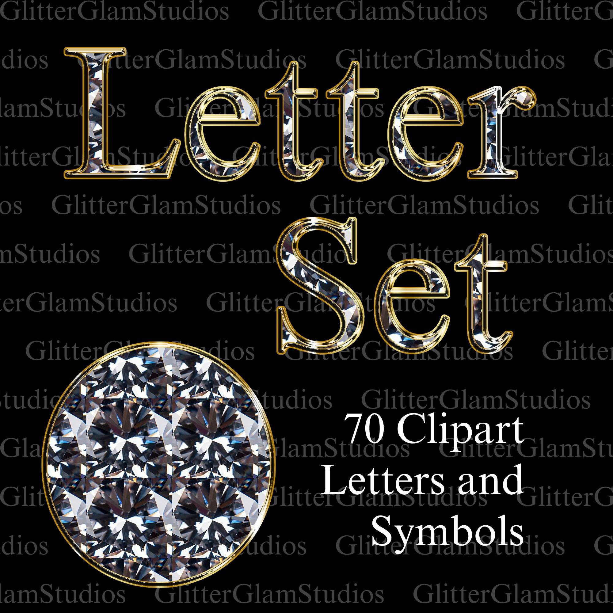 Gold Diamond Alphabet Clipart, Diamond Letter, Alphabet Clipart ...
