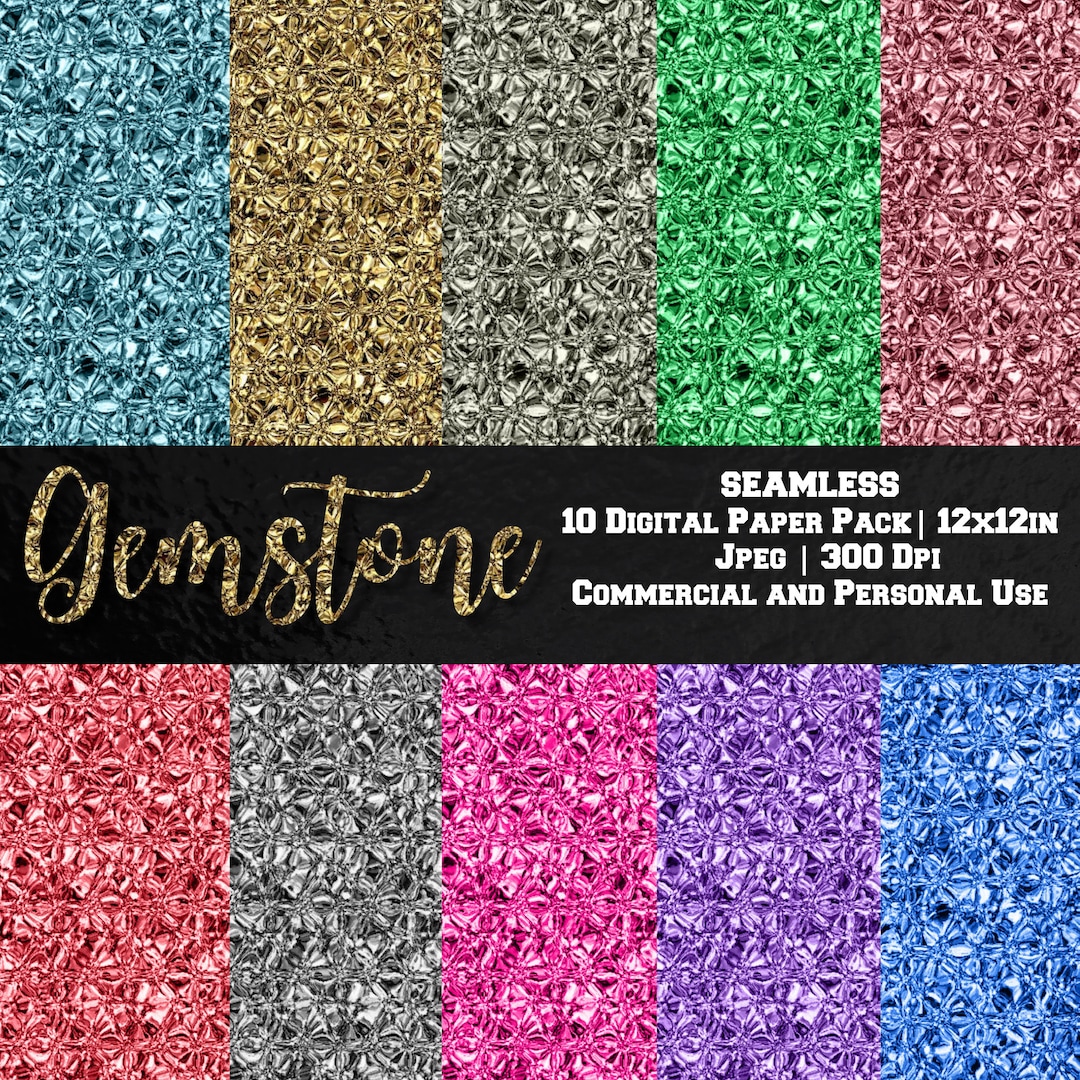 Seamless Gemstone Glitter , Jewel Textures| Glam | Gemstone Paper ...
