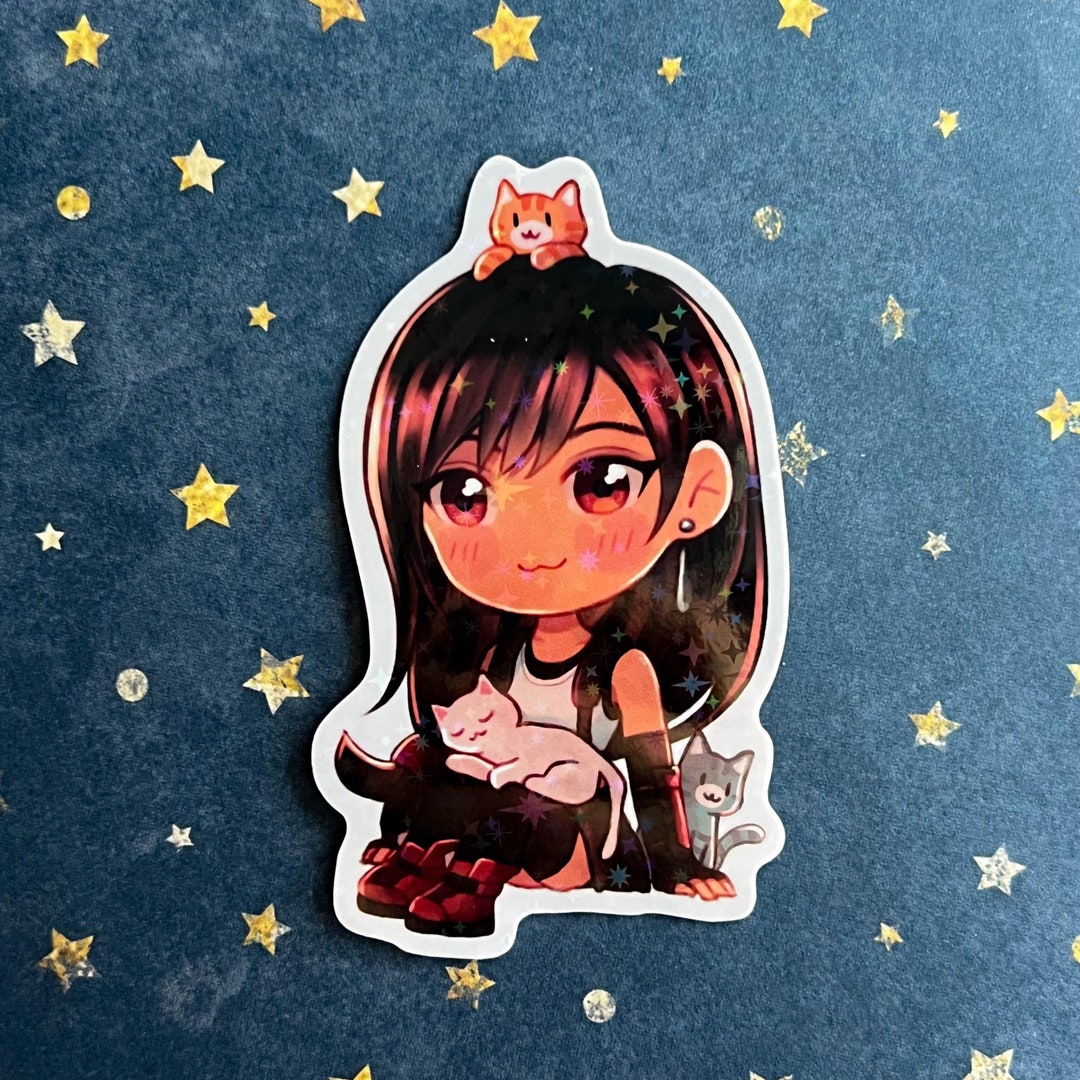 FF7 Remake Rebirth Tifa Lockhart Holo Vinyl Sticker - Etsy