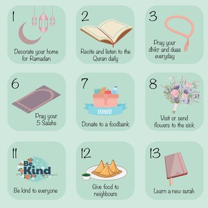 My 30 Day Ramadan Good Deeds Calendar | Ramadan | Ramadan Calendar | 30 ...