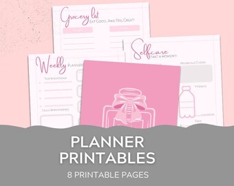 Cherry Blossom Sakura Pink Planner Printable, Daily, Weekly, Monthly ...