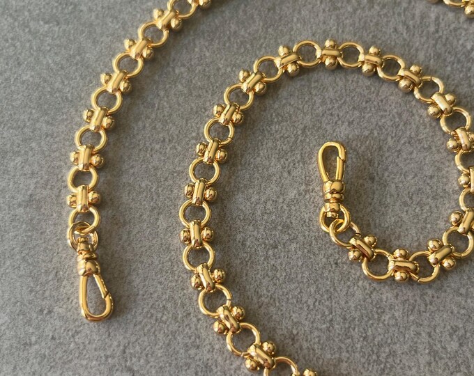 Gorgeous 18k Gold Dipped French Flower Link Chain ~ Double Ended - 2 ...