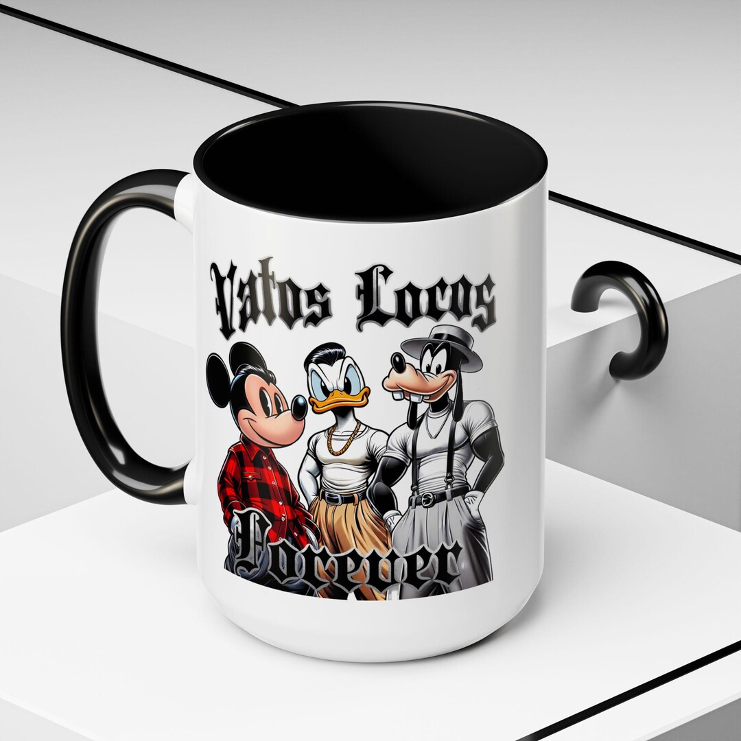 Vatos Locos Forever Coffee Mug, Chicano Mickey Mouse Mug, Brown Pride ...