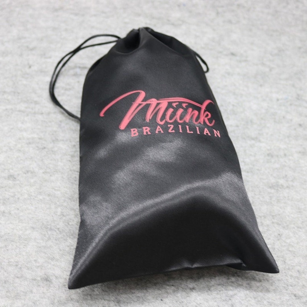 Set of 10/20/30/50 Satin Drawstring Bag Hair Wigs Pouch Black - Etsy