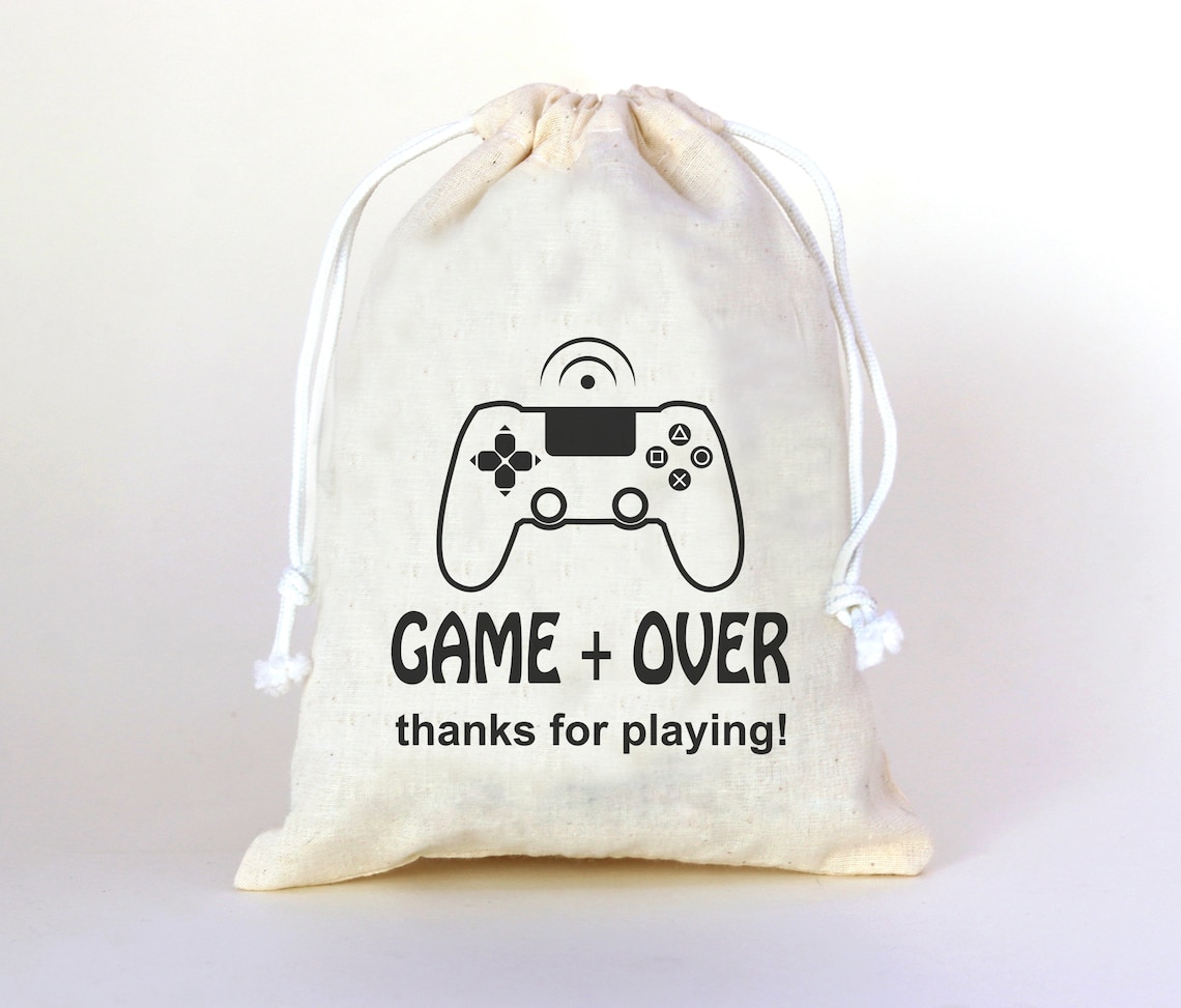 Set of 20 Game OVER BIRTHDAY Thank You Bags With Controller - Etsy