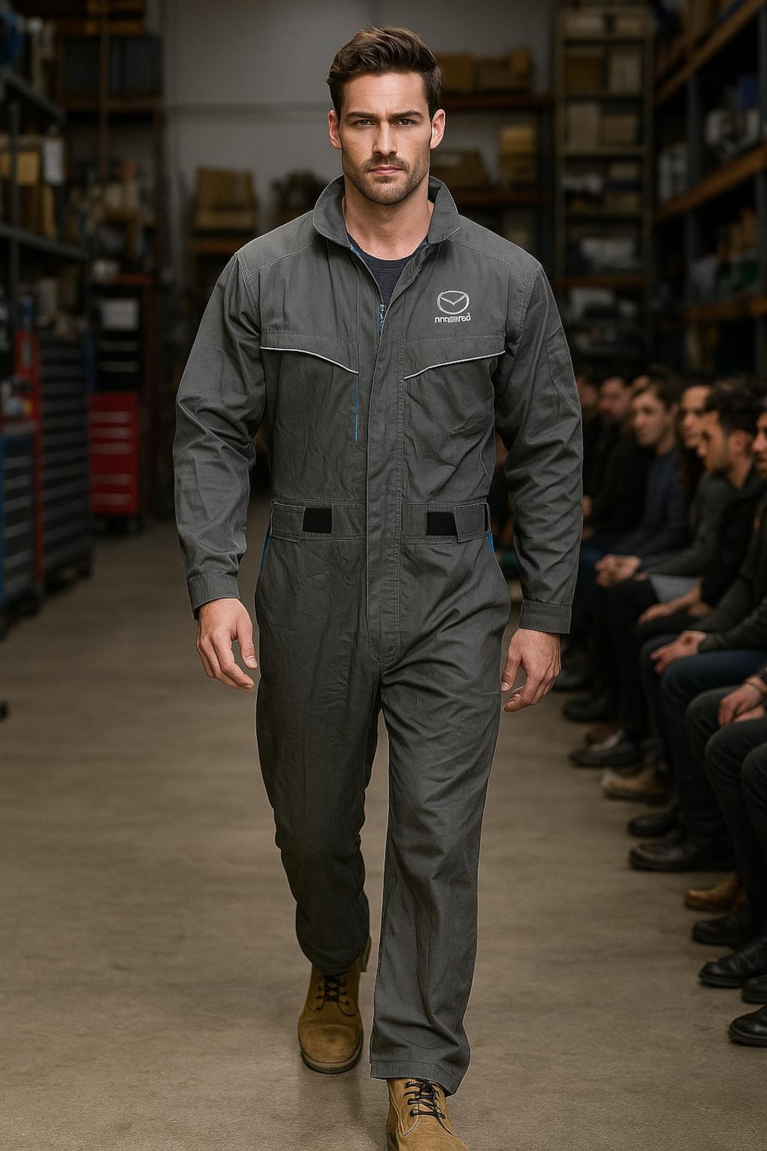 Vintage MAZDA Racing Overall Coverall Jumpsuit Mechanic Garage Suit Men ...