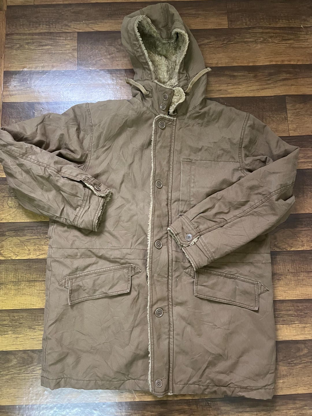 Vintage Uniqlo Military Mods Parka Jacket | Men's Large Fur/sherpa ...