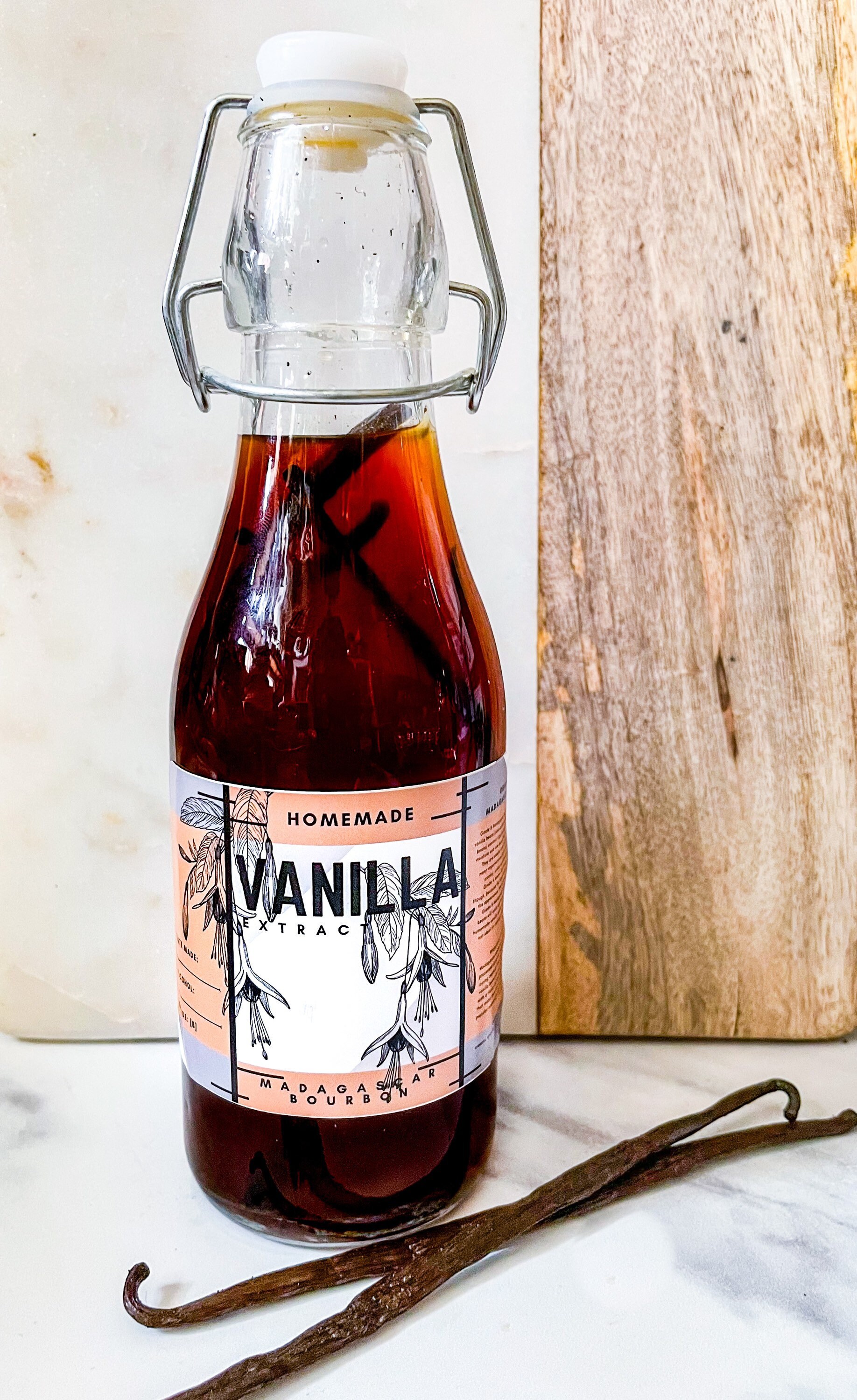Madagascar Bourbon Vanilla Bean Labels for Homemade Vanilla Extract - Etsy