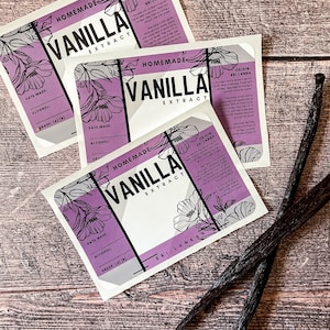 Sri Lankan Vanilla Bean Labels for Homemade Vanilla Extract - Etsy
