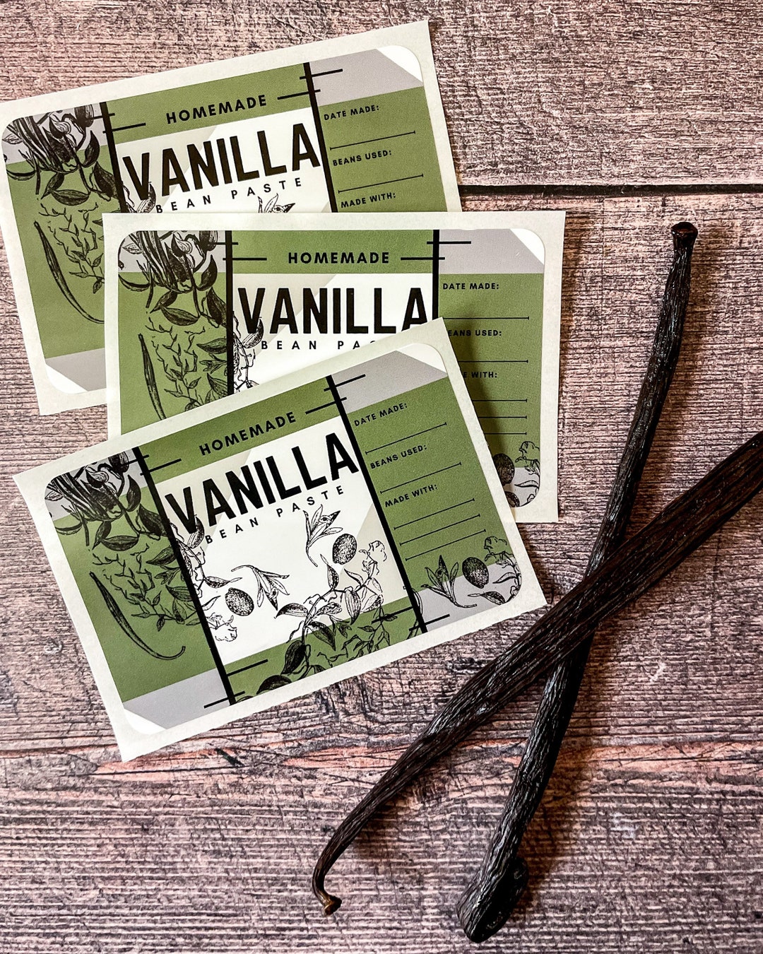 Vanilla Bean Paste Label for Homemade Vanilla Paste - Etsy