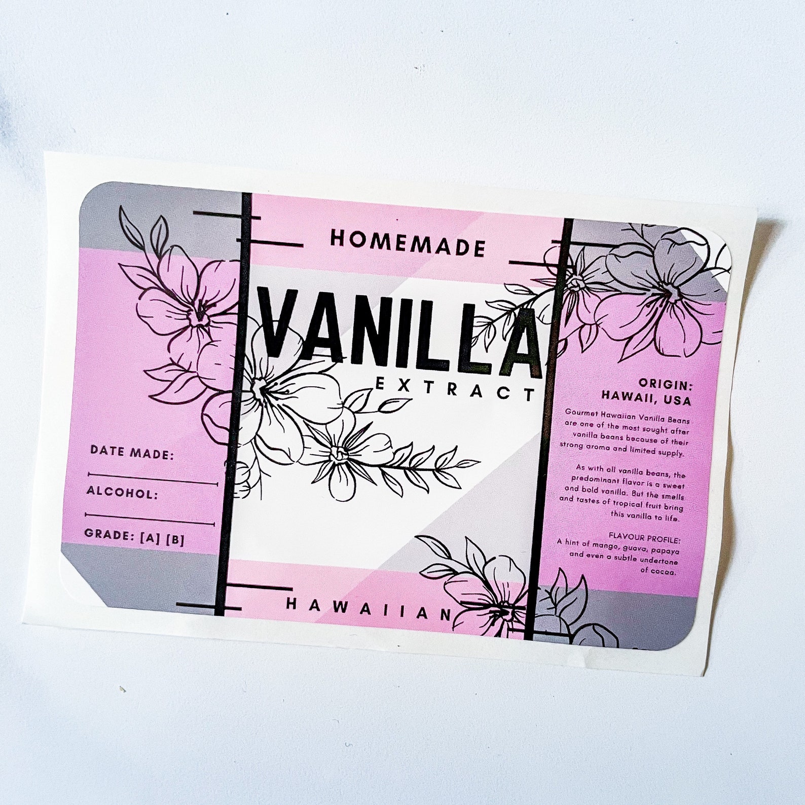 Labels For Homemade Vanilla Extract Variety Pack Etsy