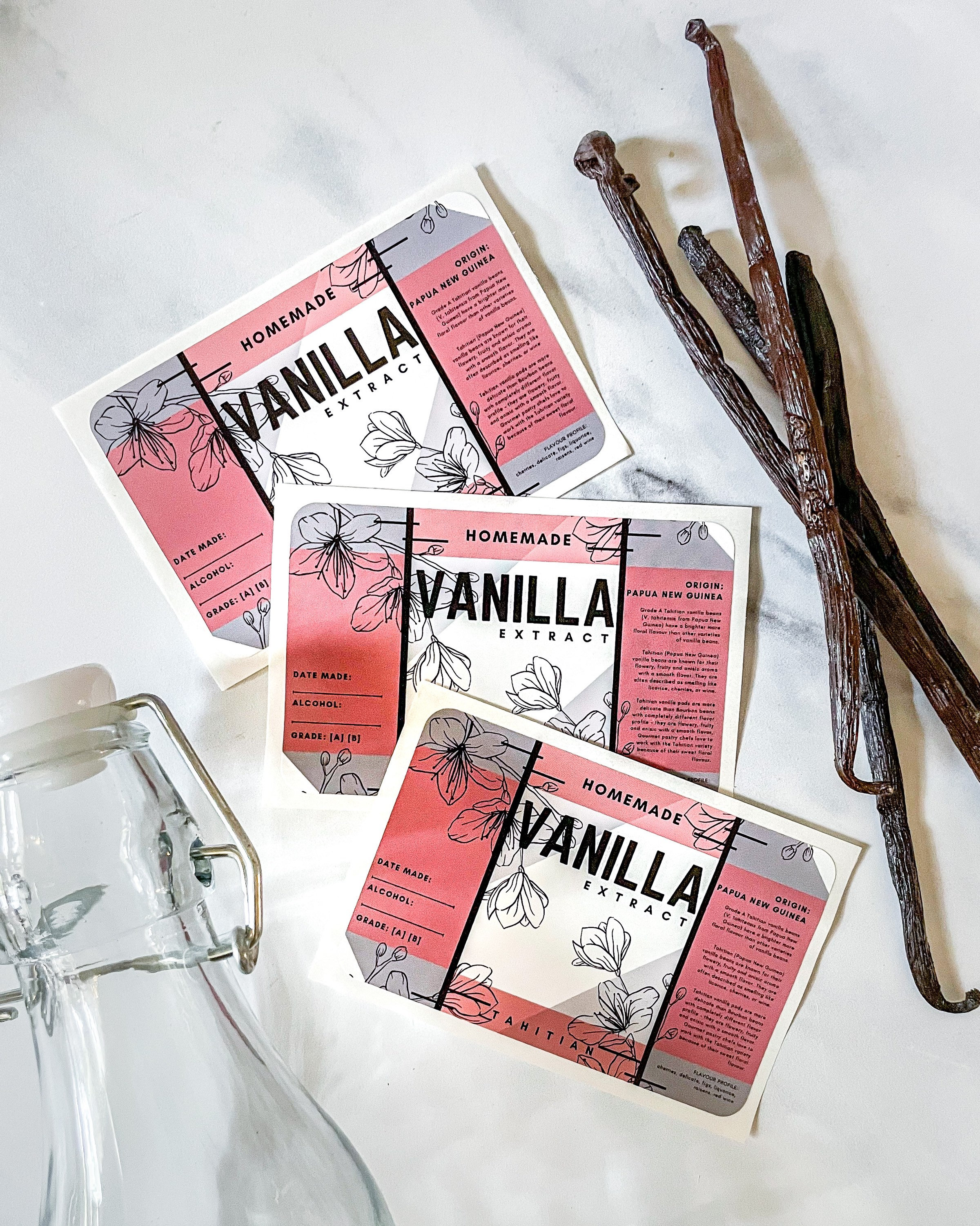 Tahitian Vanilla Beans From PNG (papua New Guinea) Labels for Homemade ...