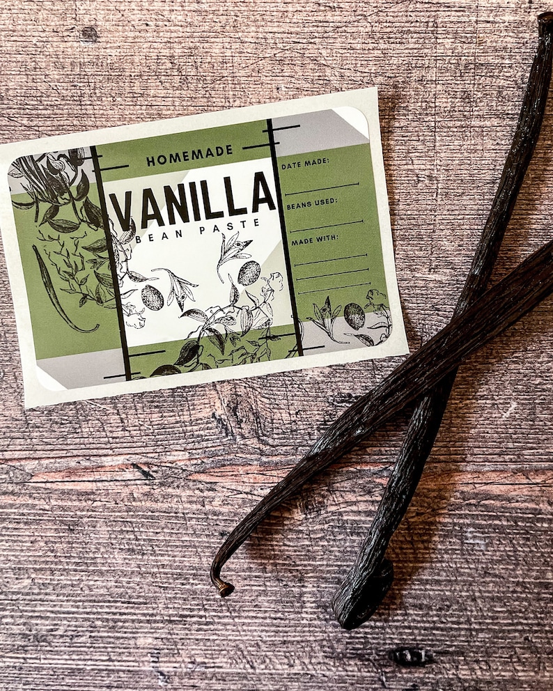 Vanilla Bean Paste Label for Homemade Vanilla Paste - Etsy