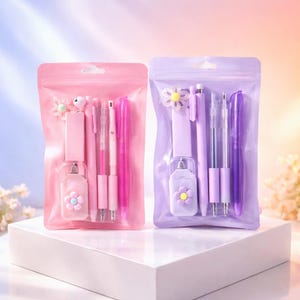 Kawaii Pastel Stationery Set: 7-piece School Supplies - Etsy