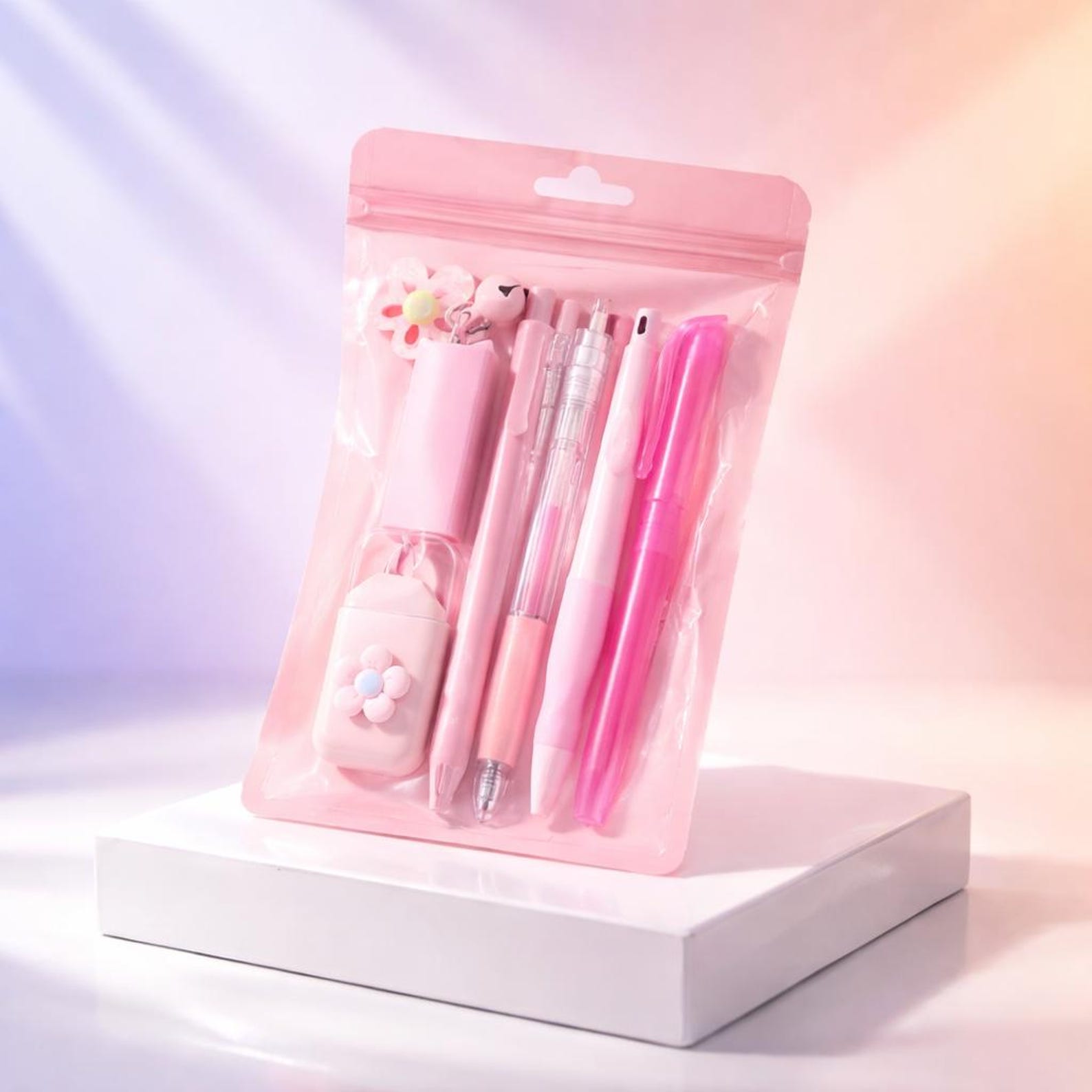 Kawaii Pastel Stationery Set: 7-piece School Supplies - Etsy