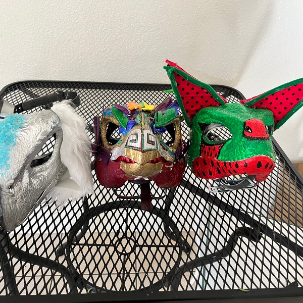 Custom Dino Fur Mask - Etsy