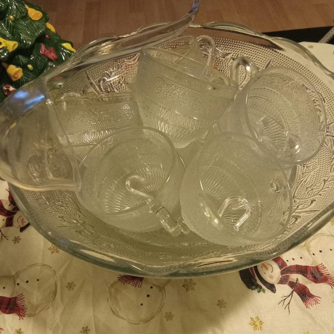 Vintage 1960's Authentic Punch Bowl Set 26 Pieces - Etsy