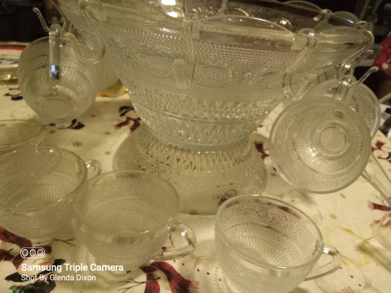 Vintage 1960's Authentic Punch Bowl Set 26 Pieces - Etsy
