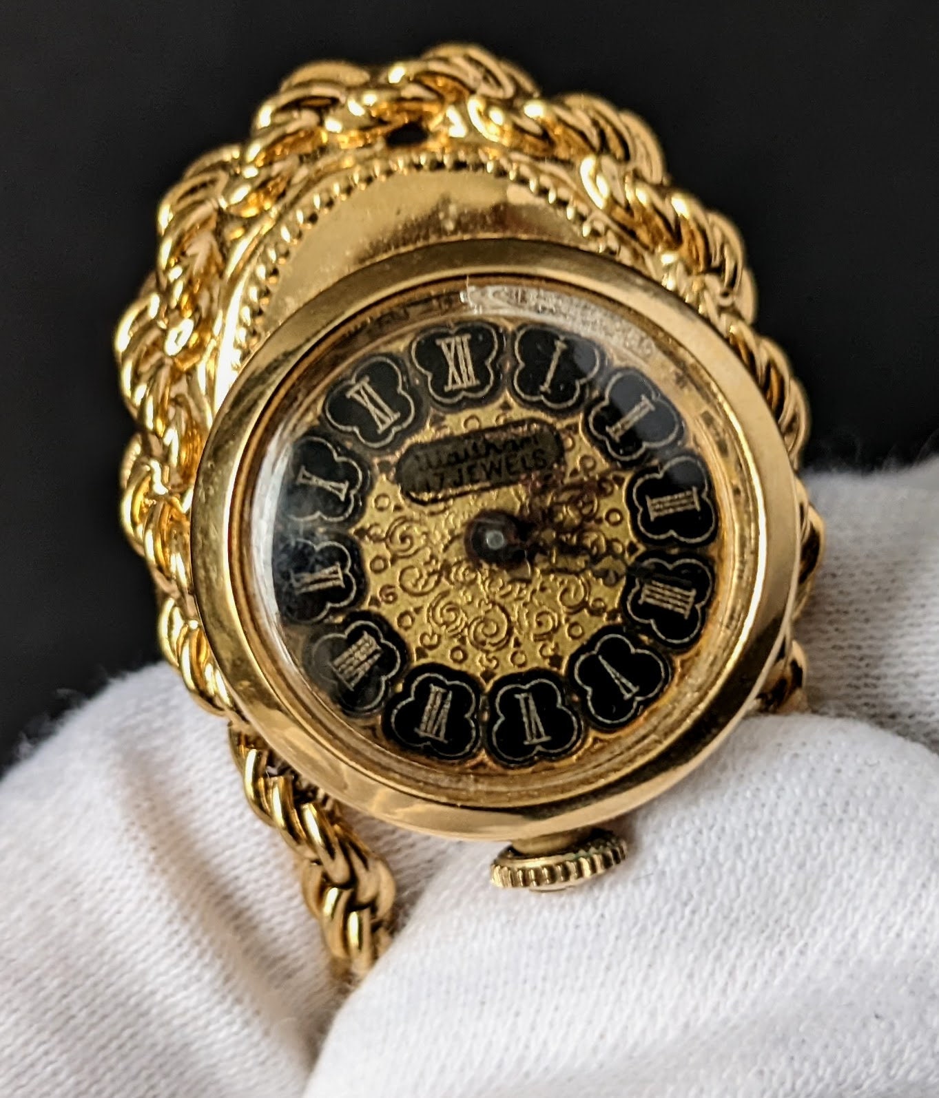 Vintage Cameo Watch NECKLACE Waltham 17 Jewels Gold Tone - Etsy