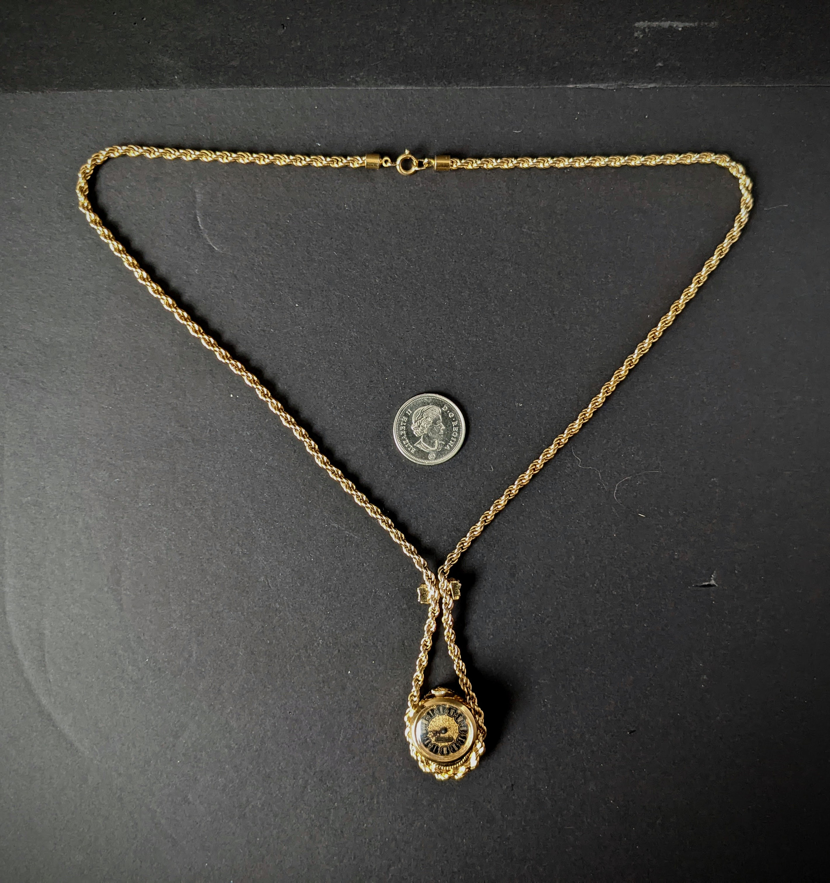 Vintage Cameo Watch NECKLACE Waltham 17 Jewels Gold Tone - Etsy