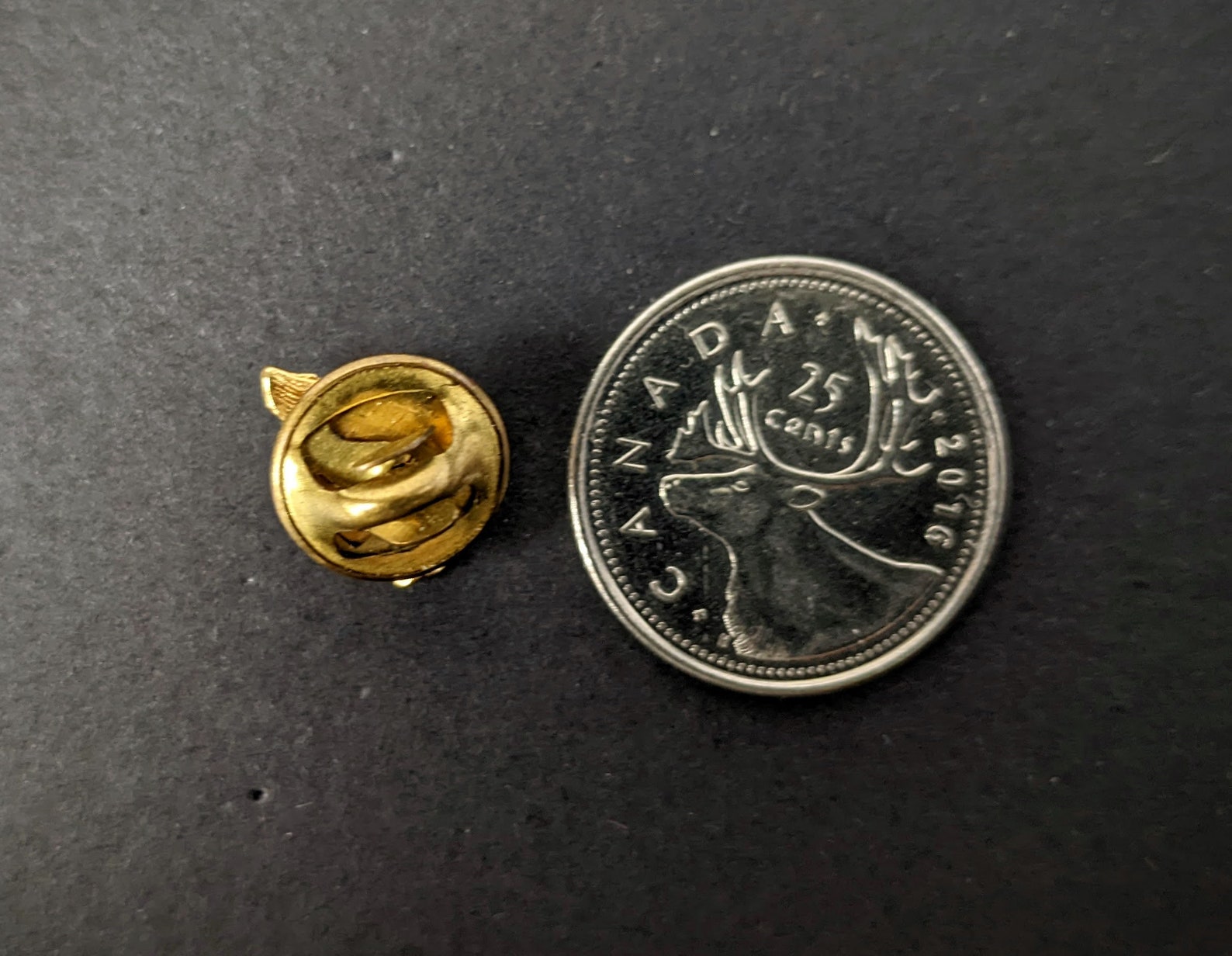 Vintage Ballou Reg'd Angel on My Shoulder LAPEL TACK PIN Gold Tone Blue ...