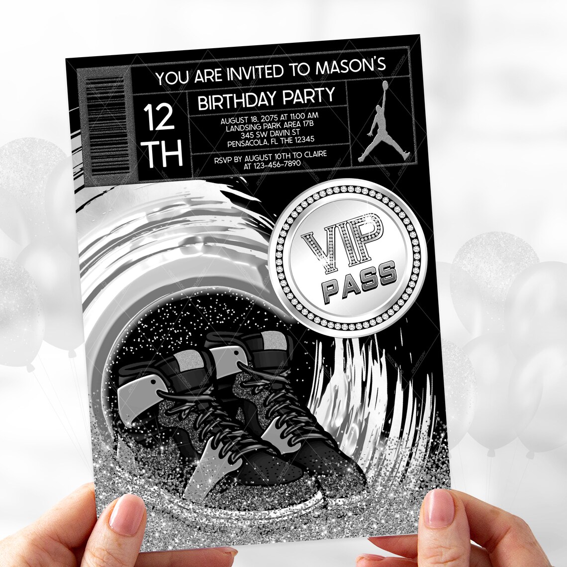 Sneaker Birthday Party Invitationsboy Sneaker Birthday - Etsy