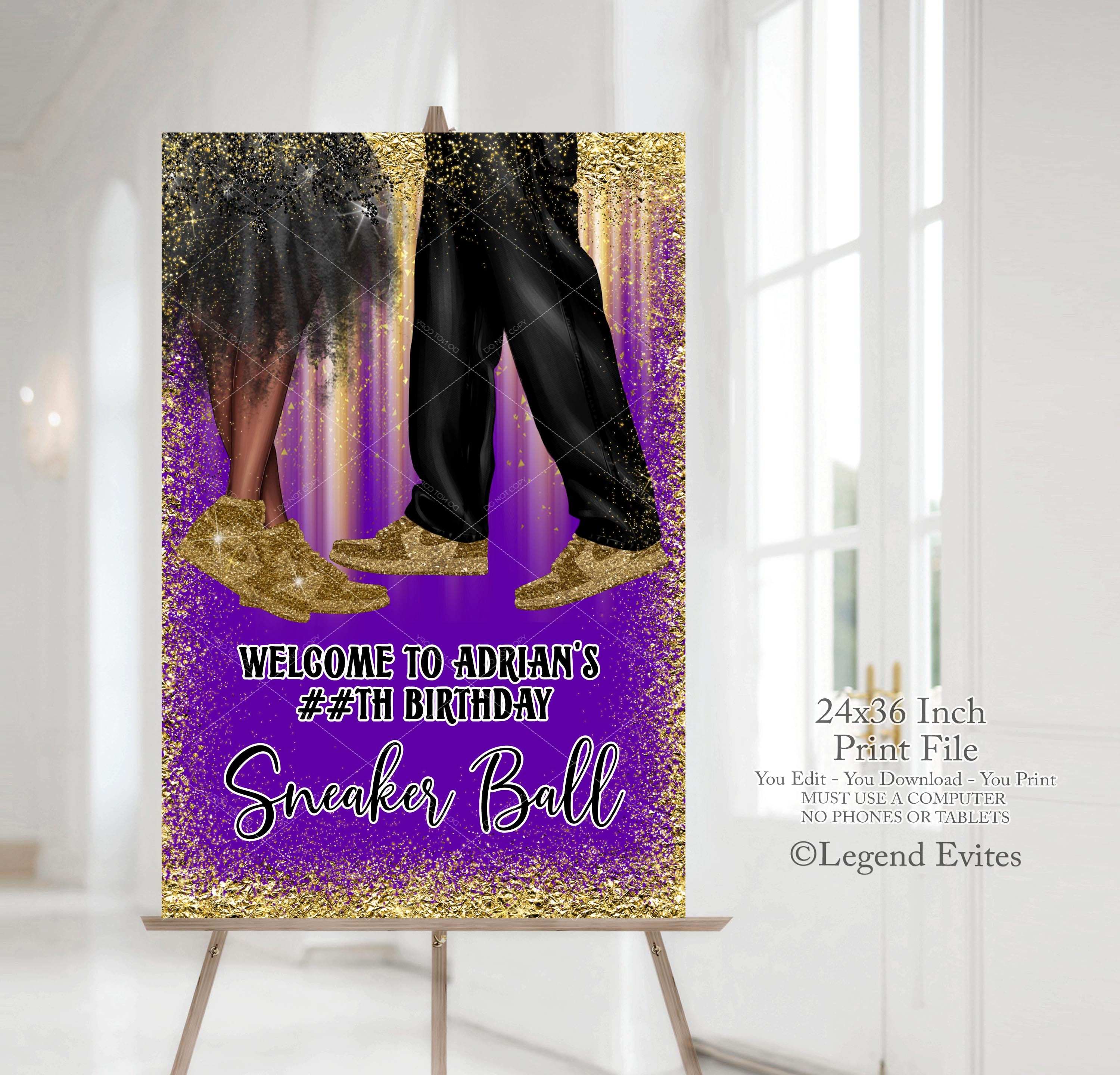 Sneaker Ball Welcome Signssneaker Ball Birthday Welcome - Etsy