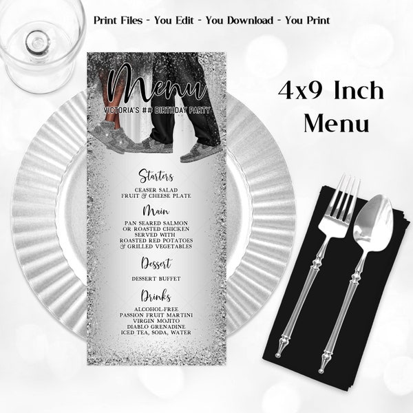 Sneaker Ball Menu Cards - Etsy