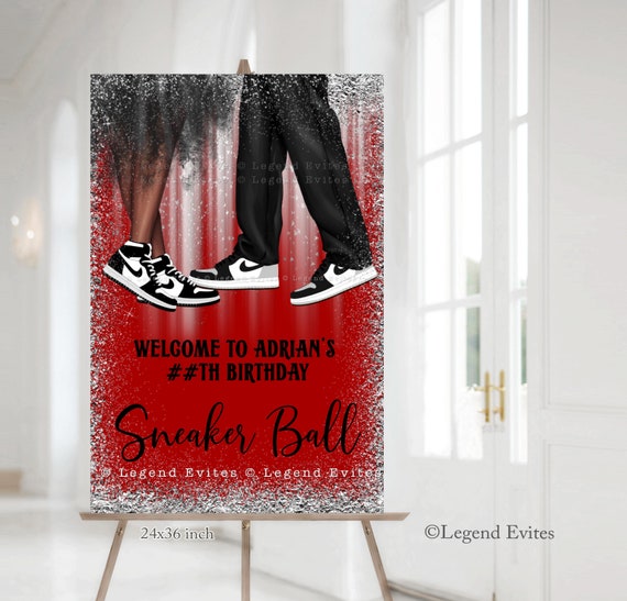 Sneaker Ball Welcome Signssneaker Ball Birthday Welcome | Etsy