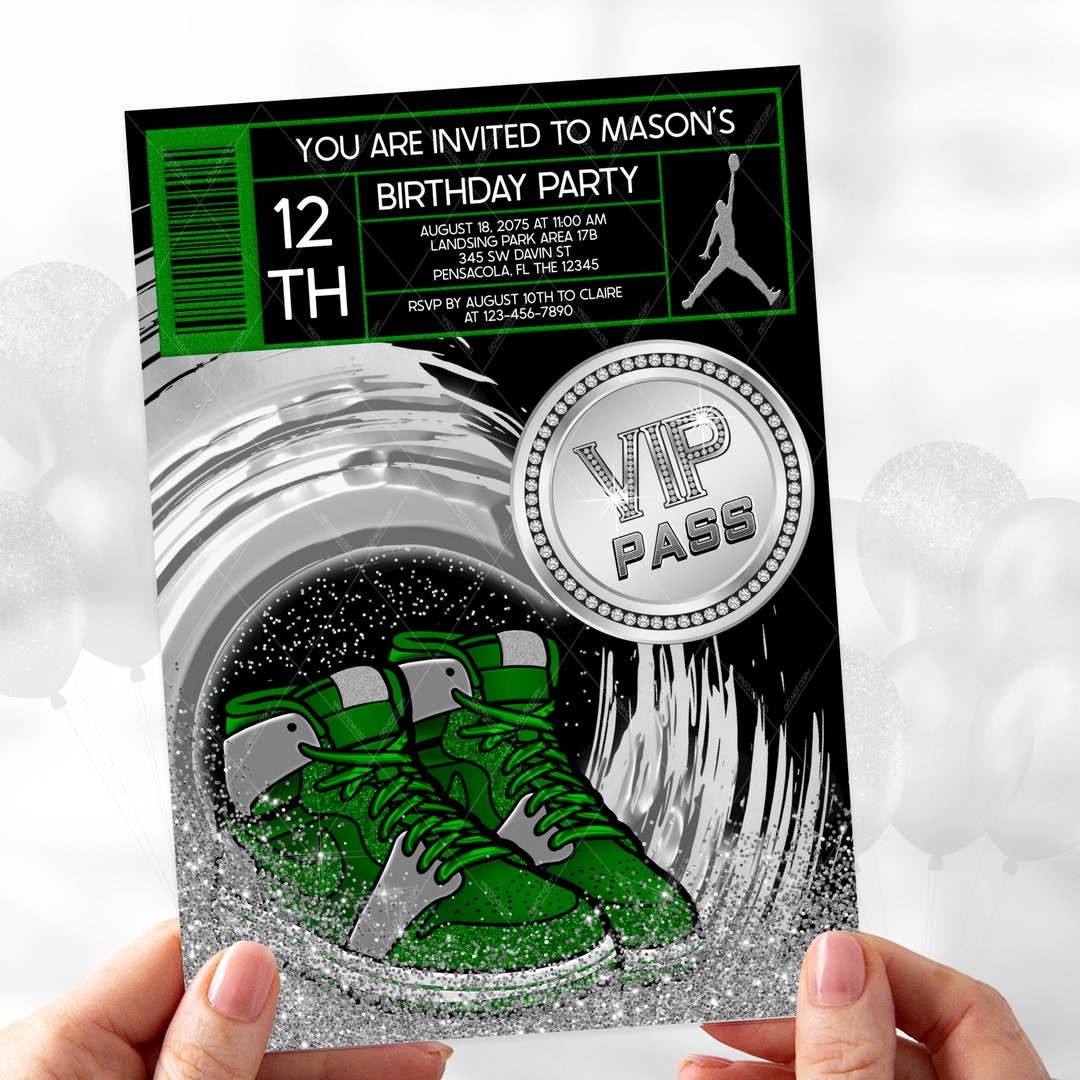 Sneaker Party Invitation,boy Sneaker Birthday Party,sneaker Birthday ...