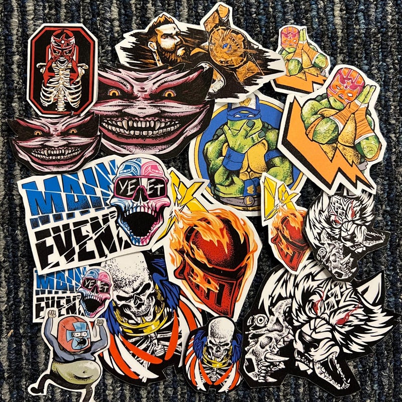 Wwe Stickers - Etsy