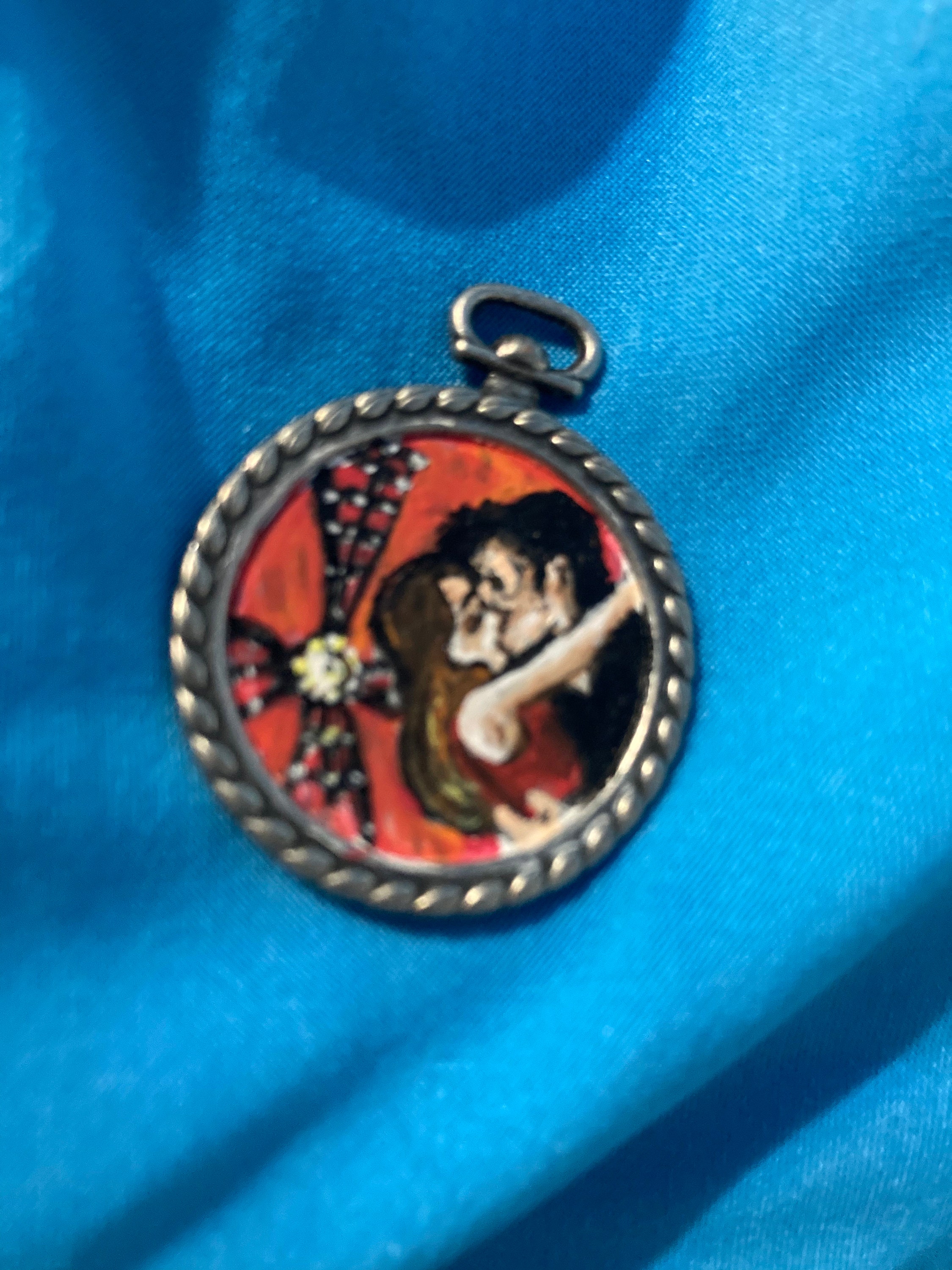 Moulin Rouge Painted Pendant - Etsy