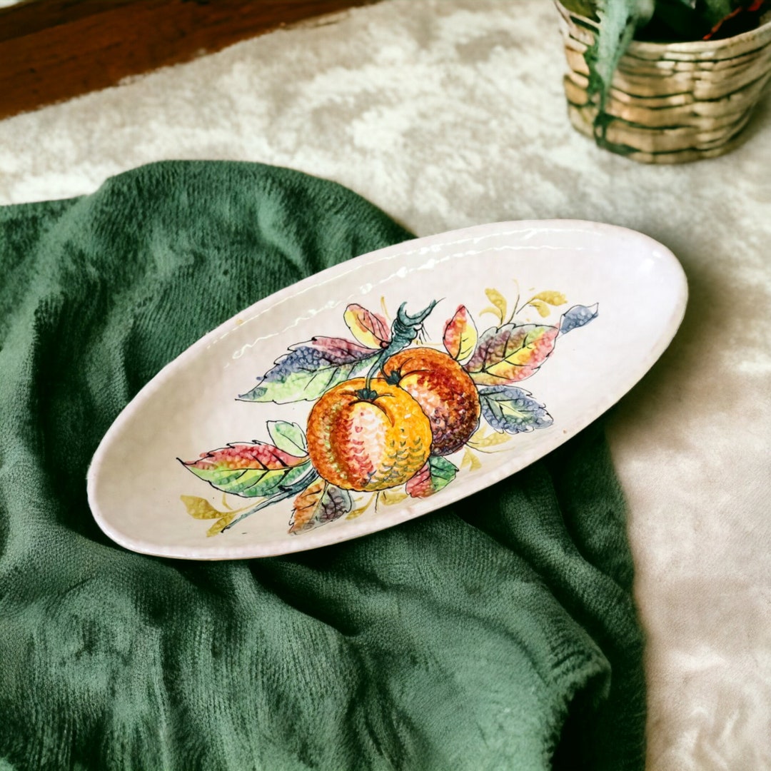 Vintage Italian Pottery Bowl Hand Painted Ceramic Tray Dish - Etsy