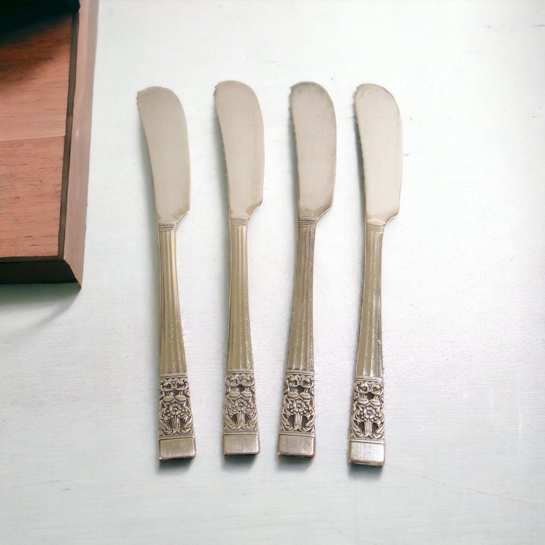 Community Silver Plated Butter Knives Vintage Knife Set of 4 Hampton ...